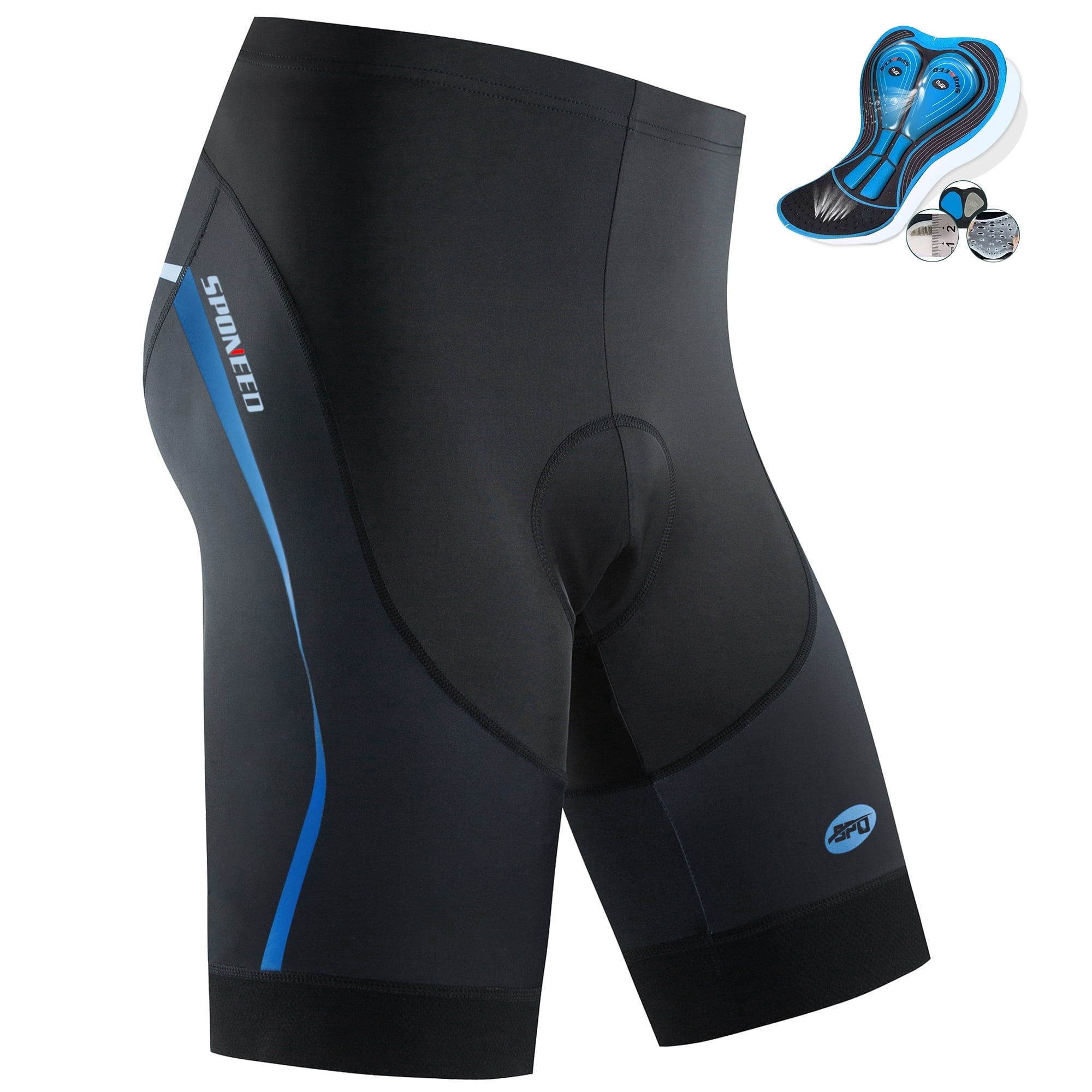 Sponeed Mens Bike Shorts Padded Bicycle Pants for Men Road Biking ...