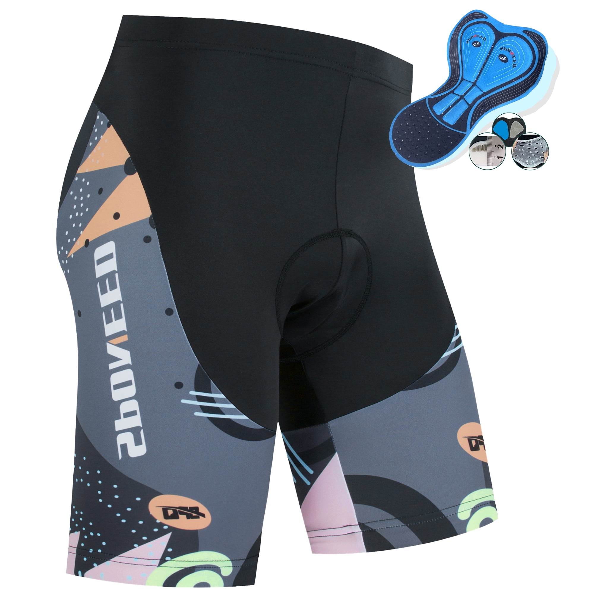 Sponeed Biker Shorts Men Padded Cycling Pants for Men Bike Biking ...