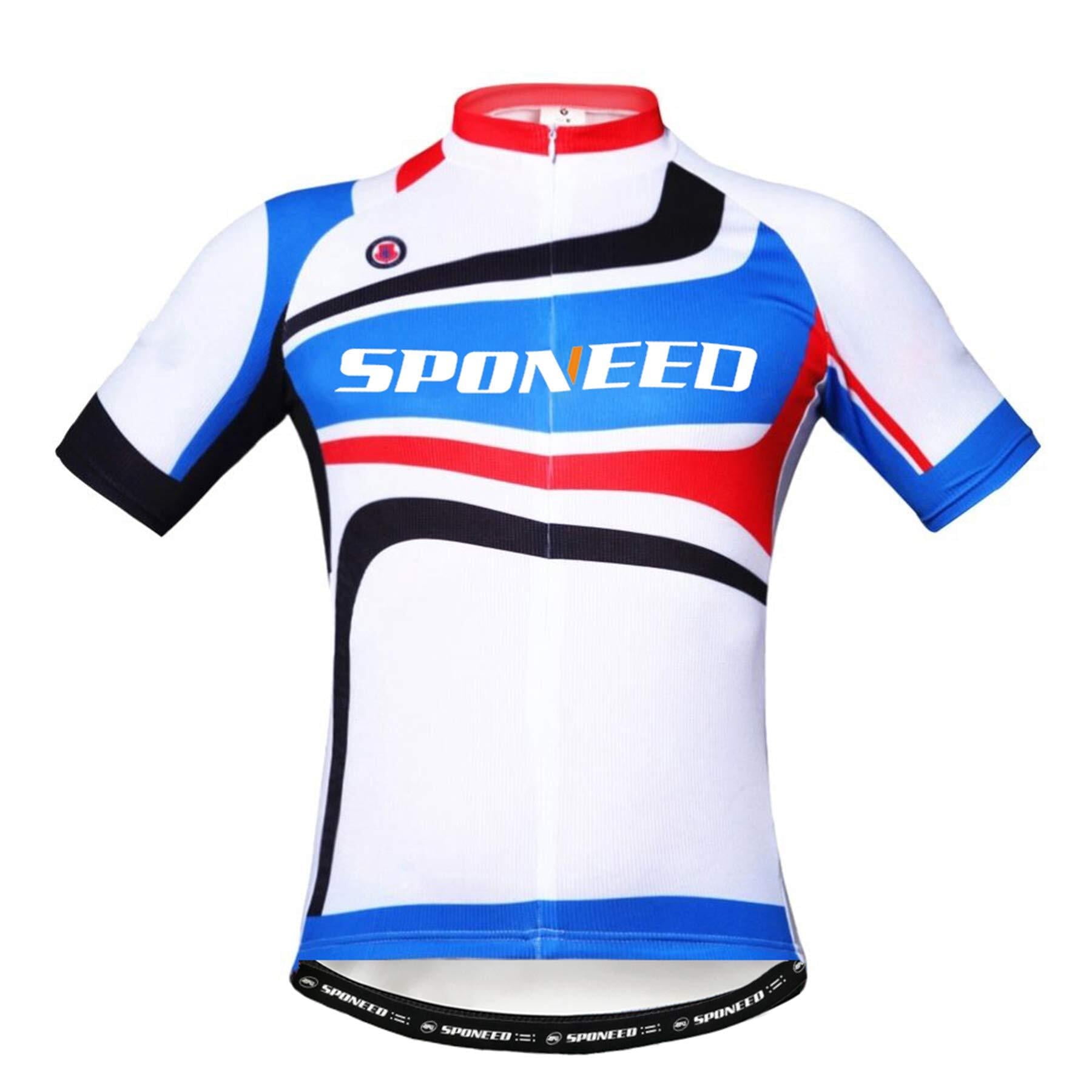 Sponeed Men's Jersey Cycling Short Sleeve Bicycling Tops Reflective ...
