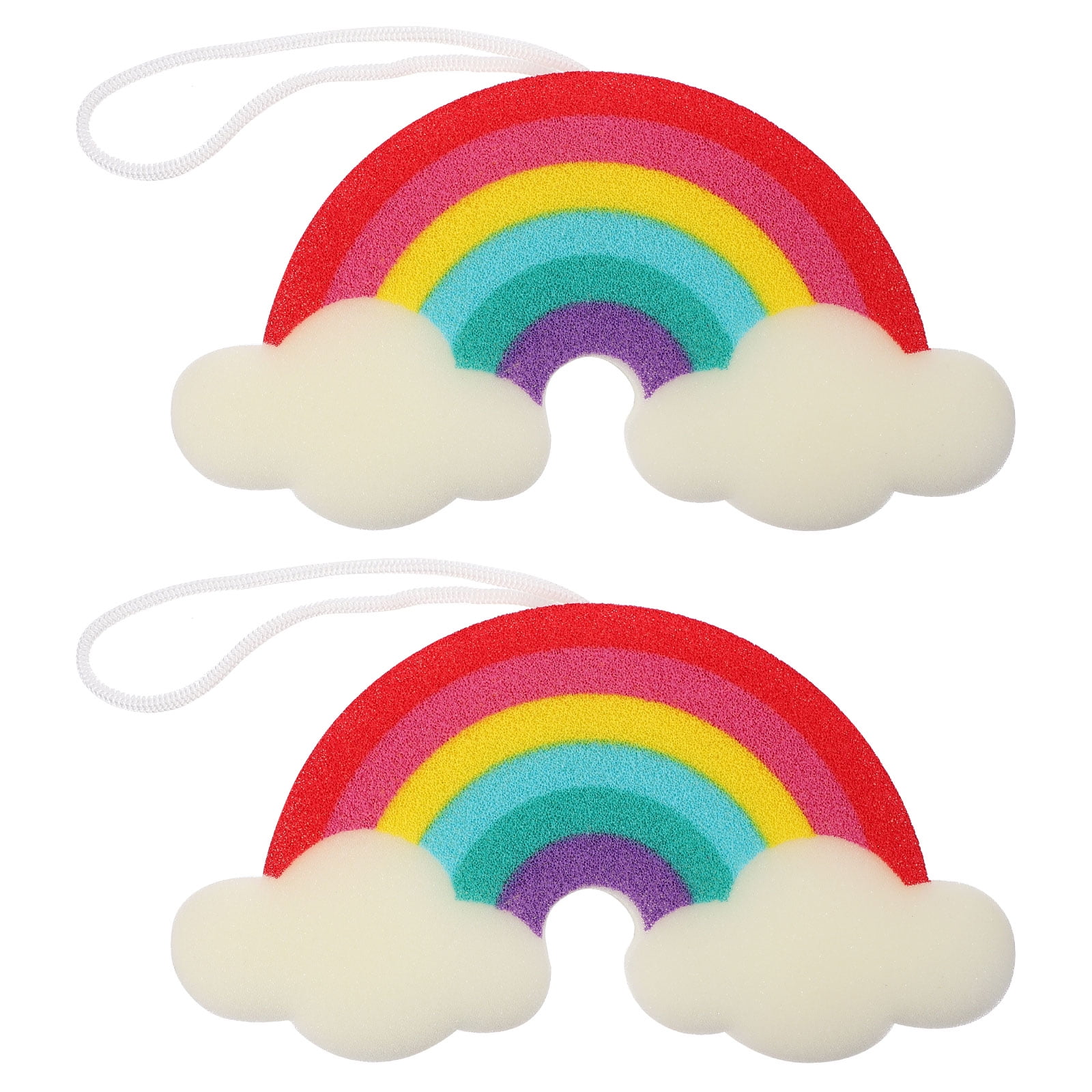 Sponge Bath Shower Body Loofah Kids Wash Scrubber Exfoliating Rainbow ...