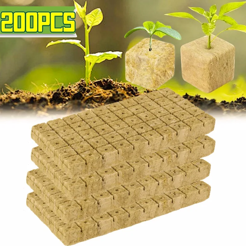 Sponge Block Starter Plug Rock Wool Grow Cubes Seedling Starter Plant ...