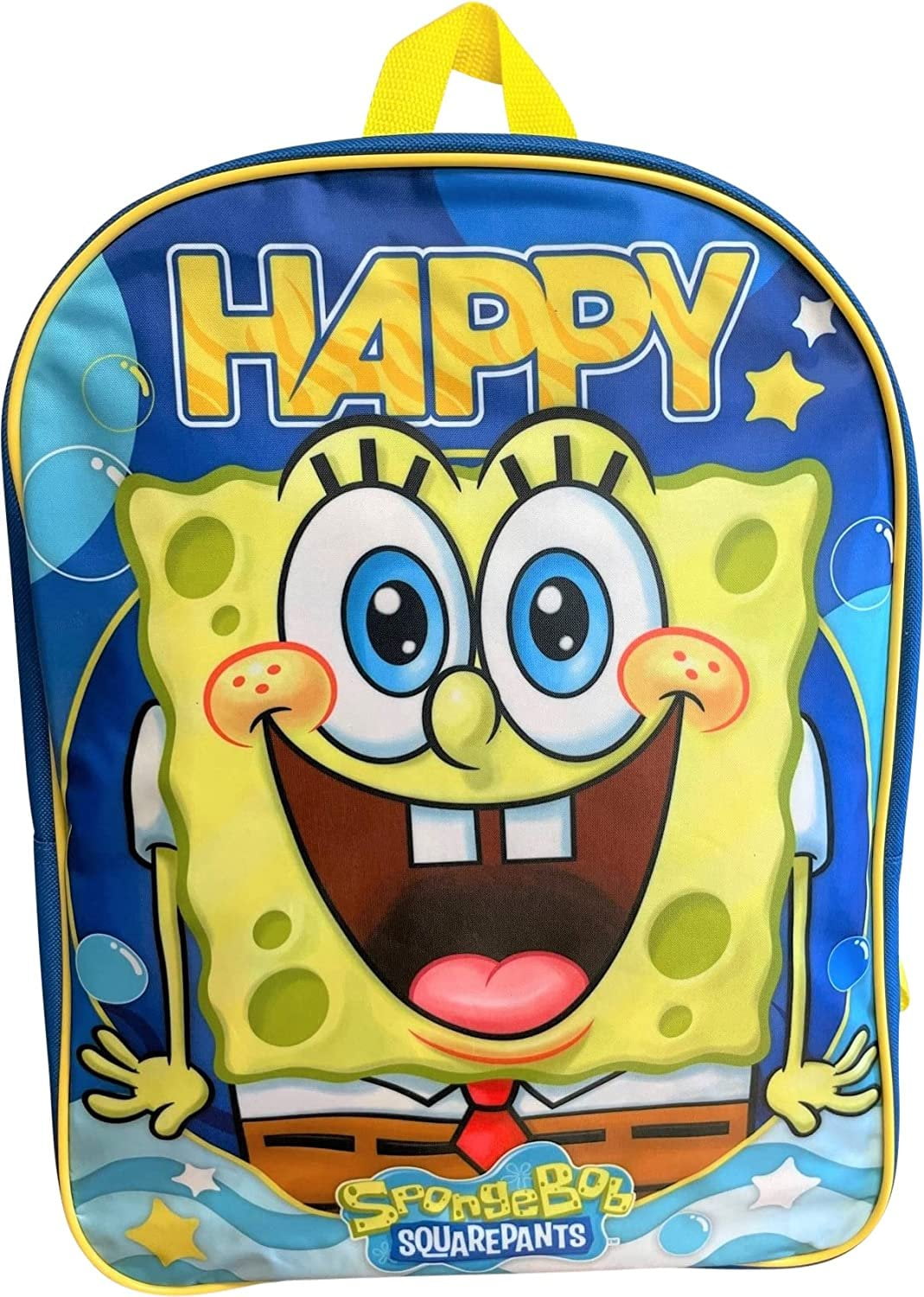 RUZ Sponge Bob Squarepants 15" School Backpack, Durable Polyester, Blue ...