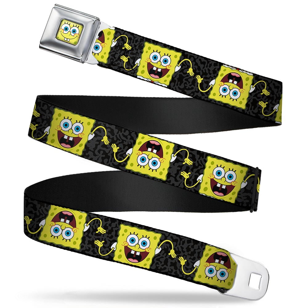 Sponge Bob Face Close Up SpongeBob Pose Flip Camo Gray Black Webbing ...