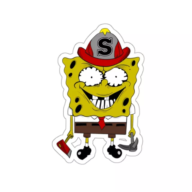 Sponge Bob Firefighter Stickers Goon Fireman First Responder Emergency ...