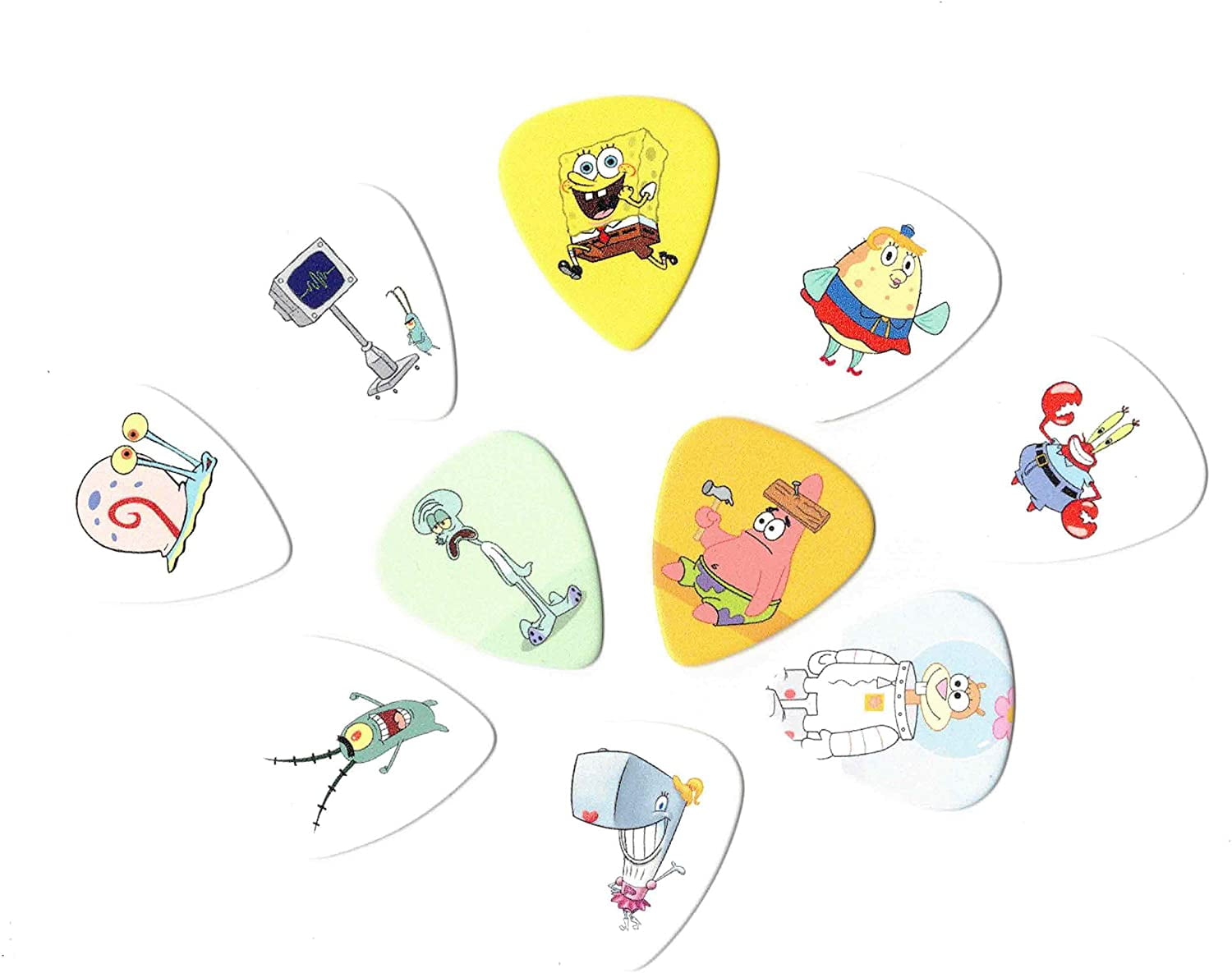 Sponge Bob Guitar Picks (10 picks in a packet) - Walmart.com