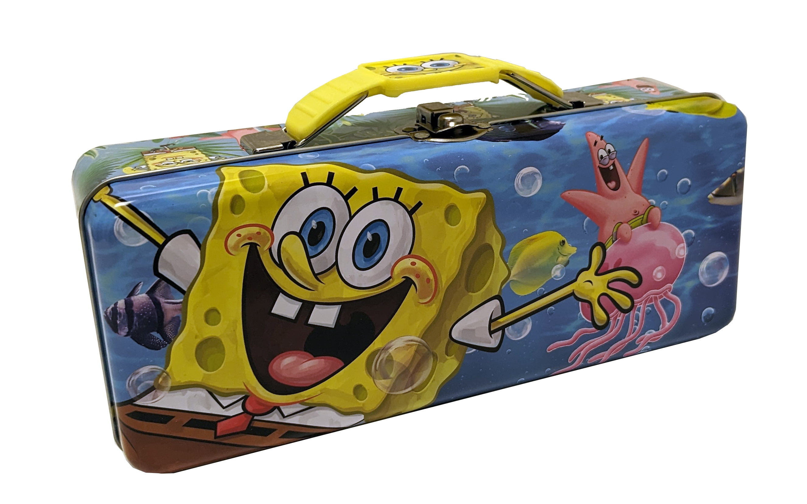 Sponge Bob Tote Tin Box with Clasp and Handle - Walmart.com