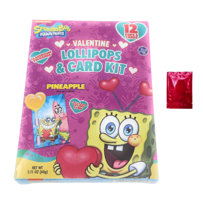 Sponge Bob Valentine Exchange Cards (12 Pops & Cards) | Fun Stylish ...