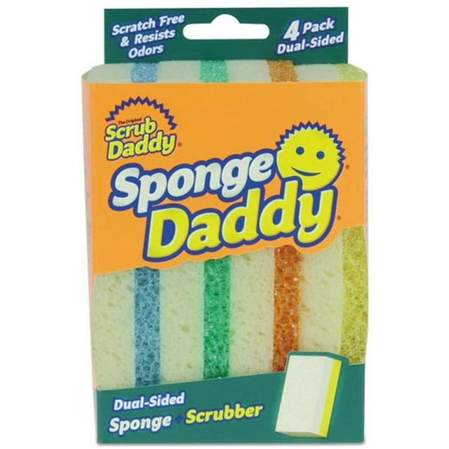 Sponge Daddy 4PK Soft, Odor Resistant Sponges - Walmart.com