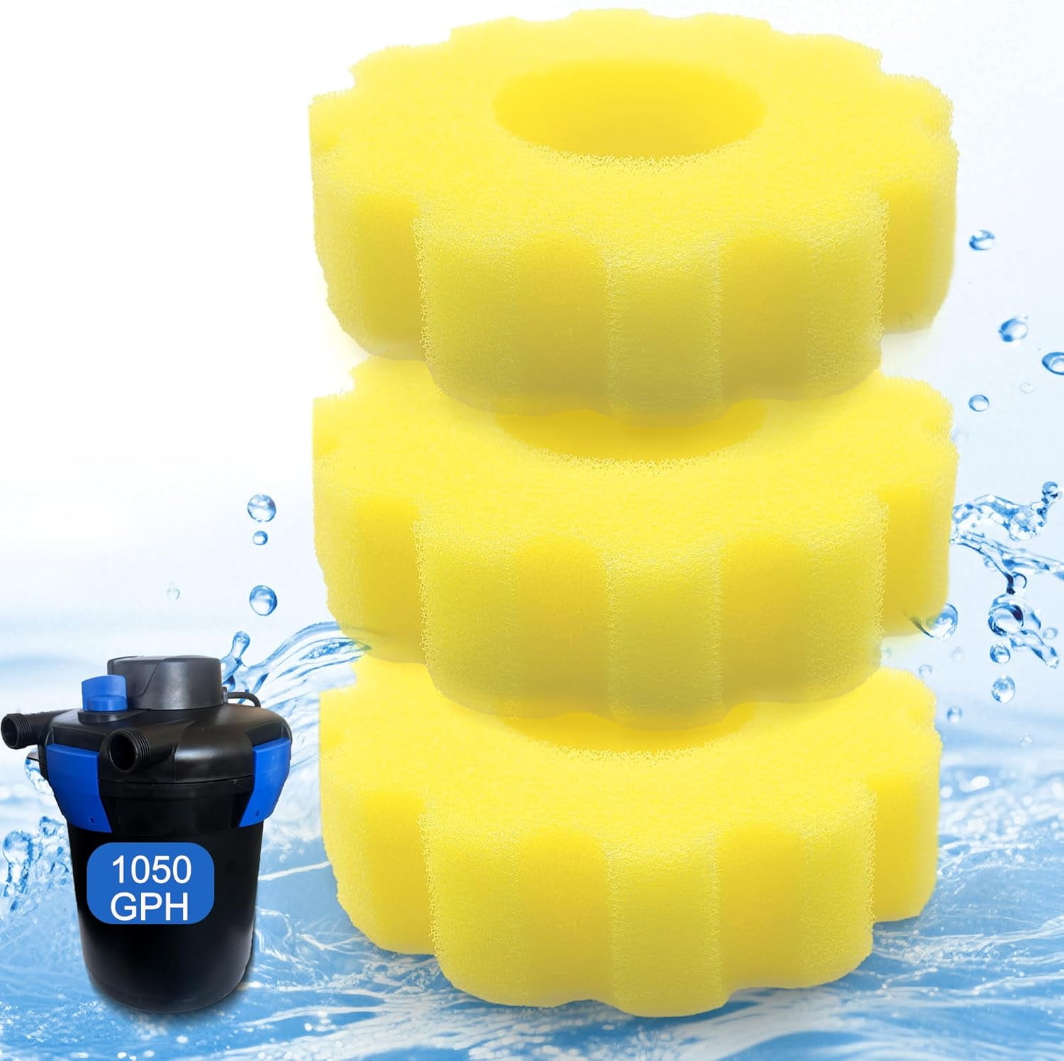 Sponge Filter Media Pad For Vivohome 1050 GPH Grech Pond Bio Pressure ...