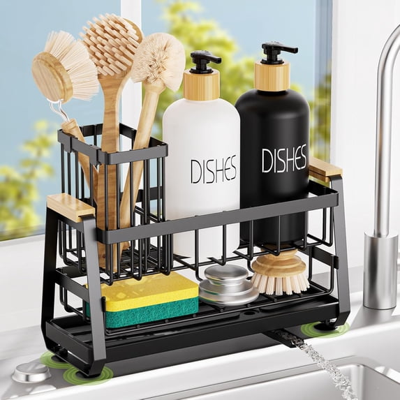 Sponge Holder for Kitchen Sink Kitchen Sink Caddy with Suction Cup Sink ...