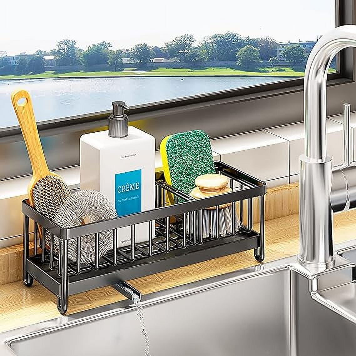 Sponge Holder for Kitchen Sink, Sink Caddy, Rustproof 304 Stainless ...