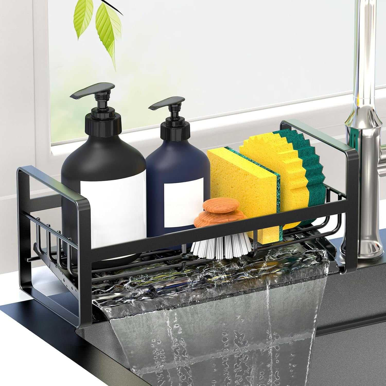 Sponge Holder for Kitchen Sink,Stainless Steel Kitchen Sink Organizer ...