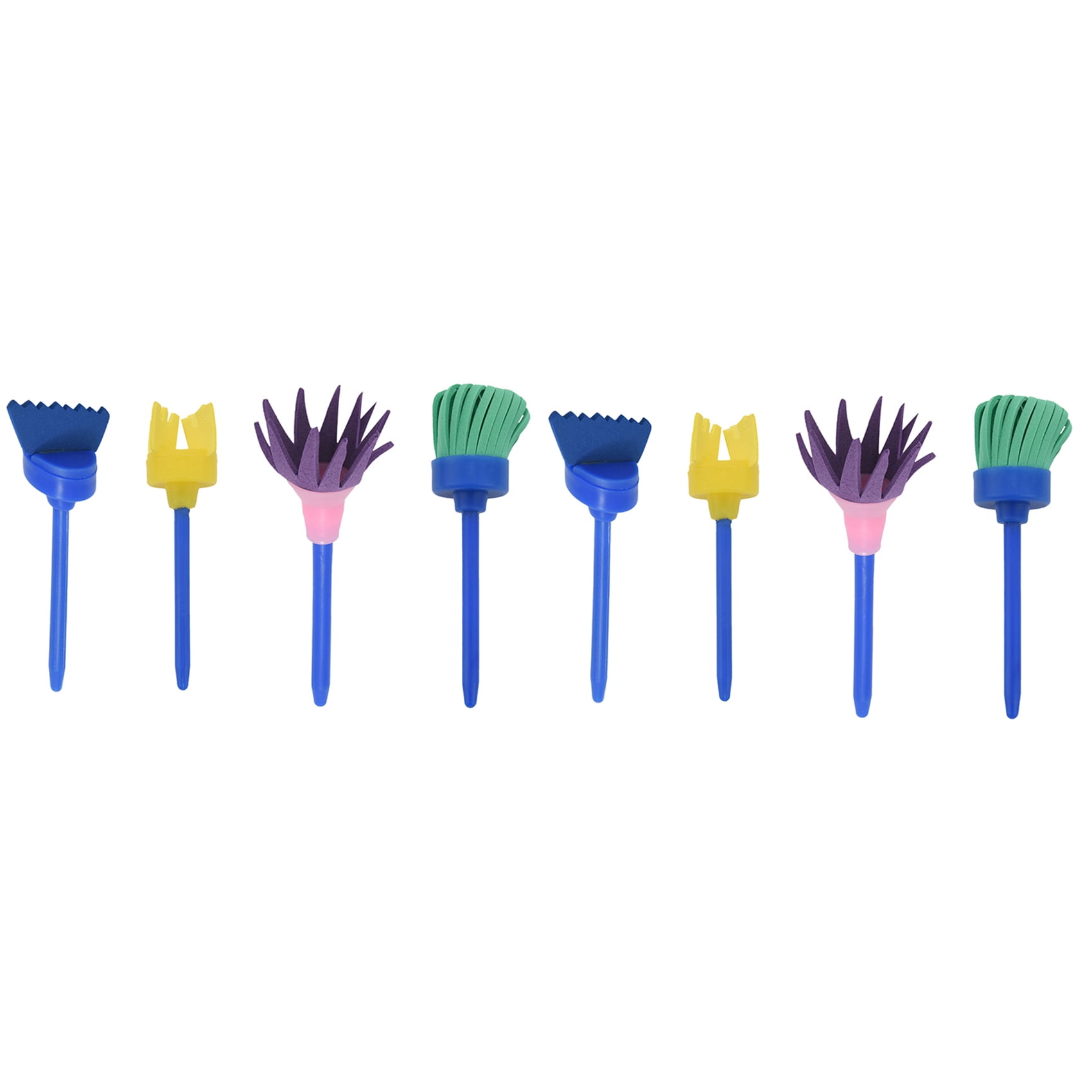 Sponge Paint Brushes for Kids, 8 Pack Early Learning Drawing Painting ...