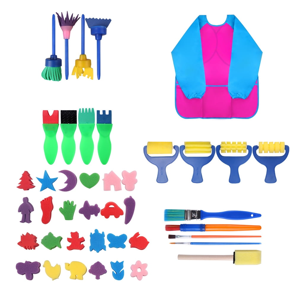 Sponge Sponges Toddler Educational Kids Painting Kit Art Supplies ...