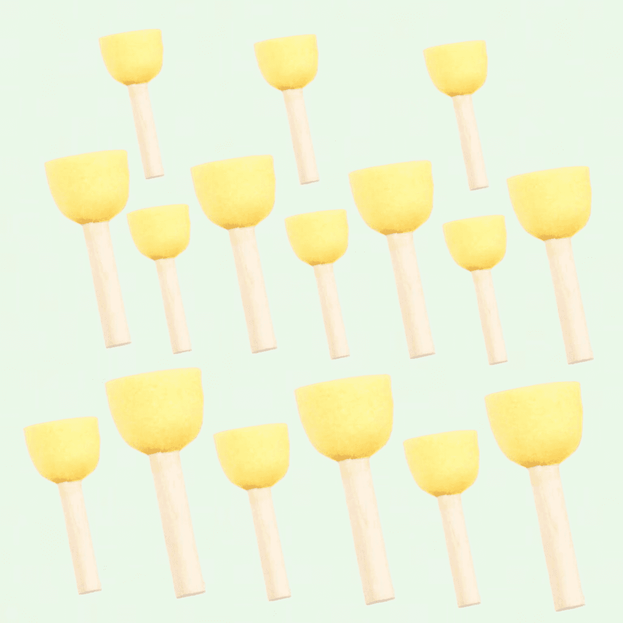 Sponge Stamp Set - 30pcs Foam Paint Daubers with Mushroom Head Stencil ...