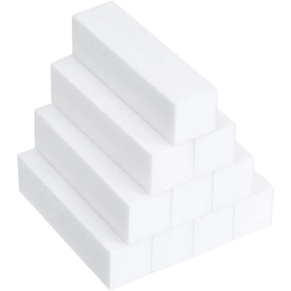 Sponge White nail block Professional Block 4 Ways Sanding Block Files ...