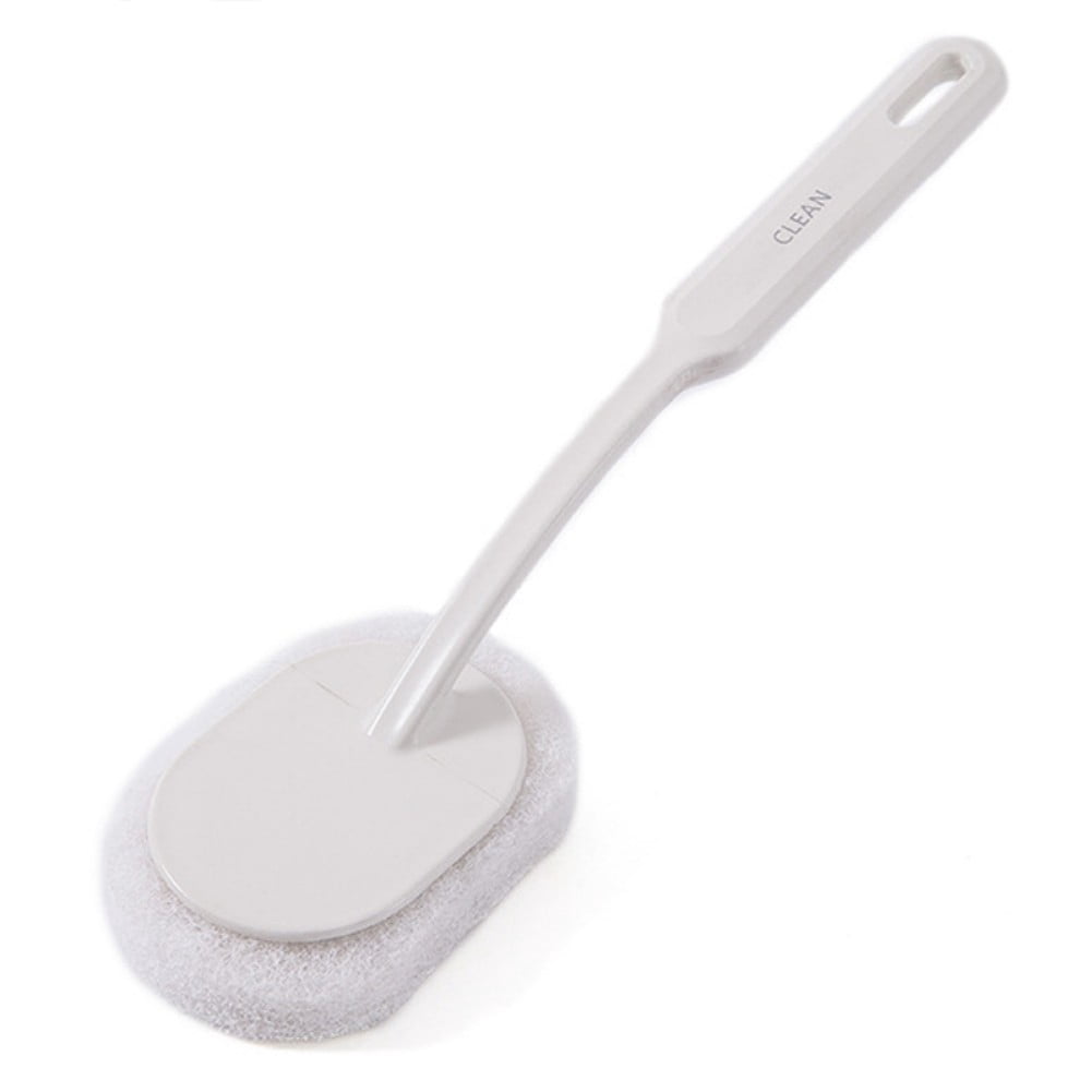 Sponge Wipe with Handle, 2 in 1 Brush Bathroom Wall Cleaning Brush ...