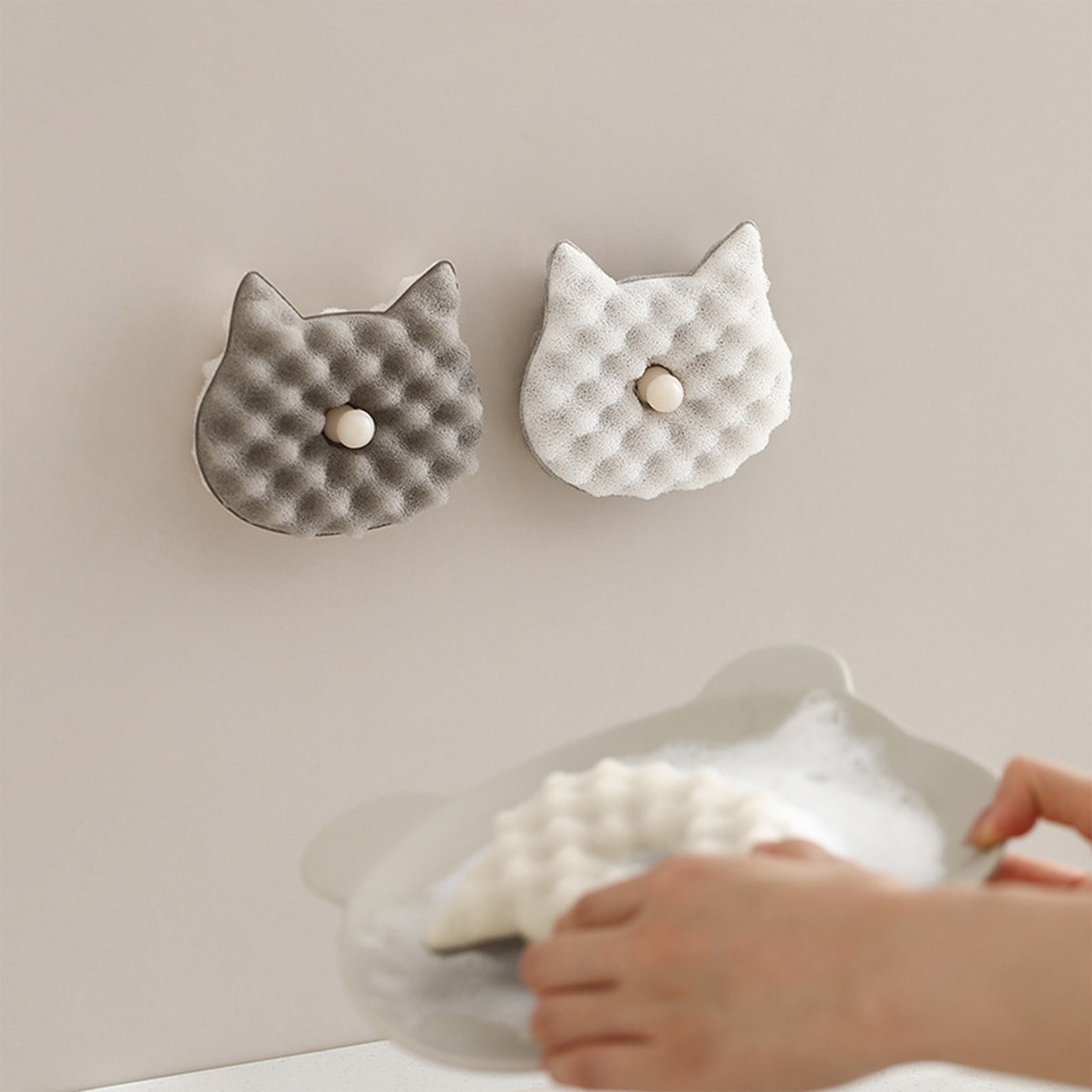 Sponge Wipe Set for Kitchen Glass Pot Bowl Cleaning | PVC Powerful ...