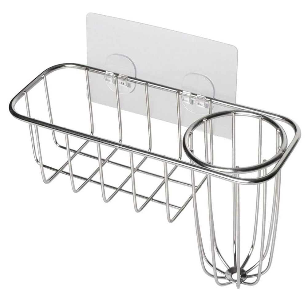 Sponge shelf Stainless Steel Kitchen Sink Storage Hanging Basket Sponge ...