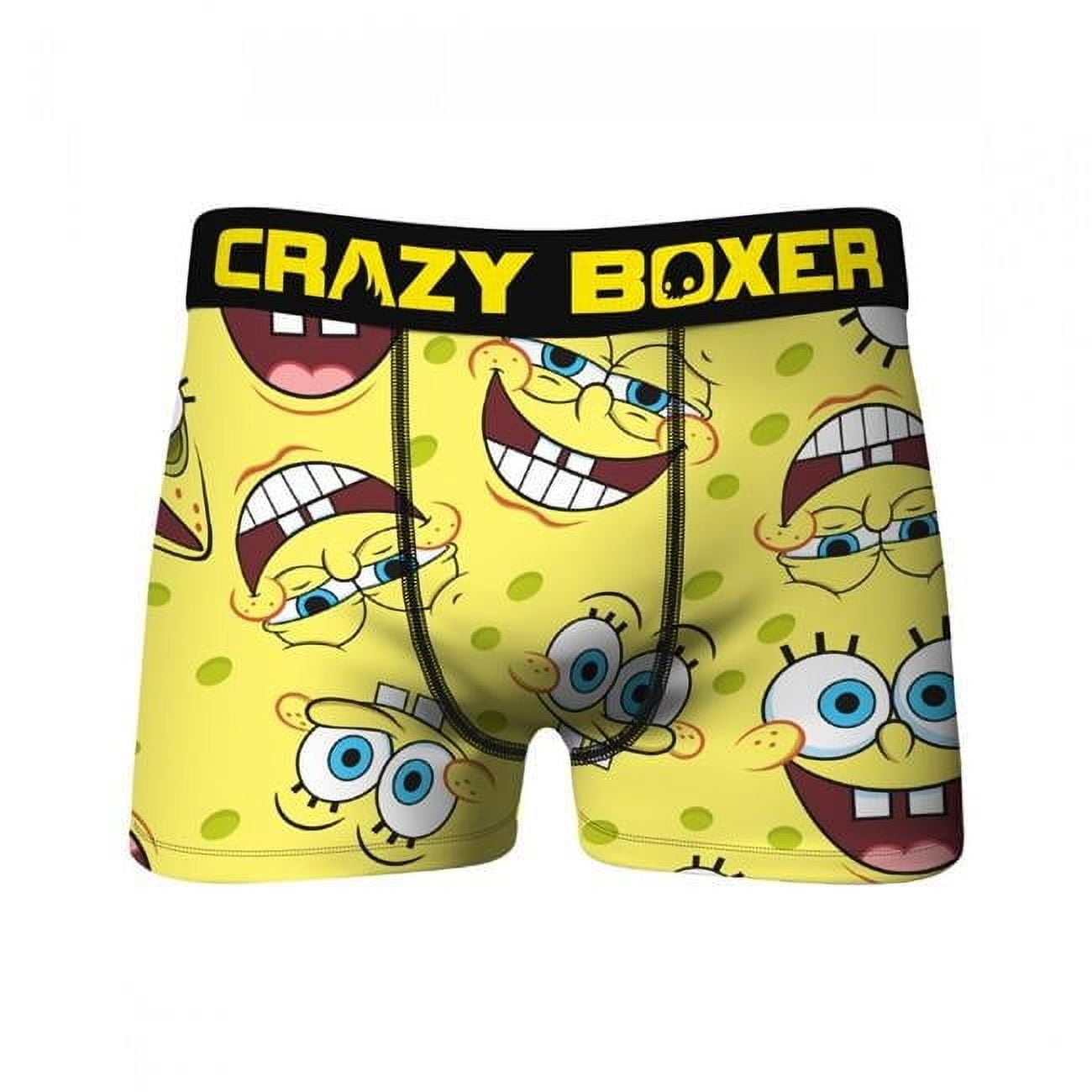SpongeBob 818937-large 36-38 Crazy Boxers SpongeBob SquarePants Face ...