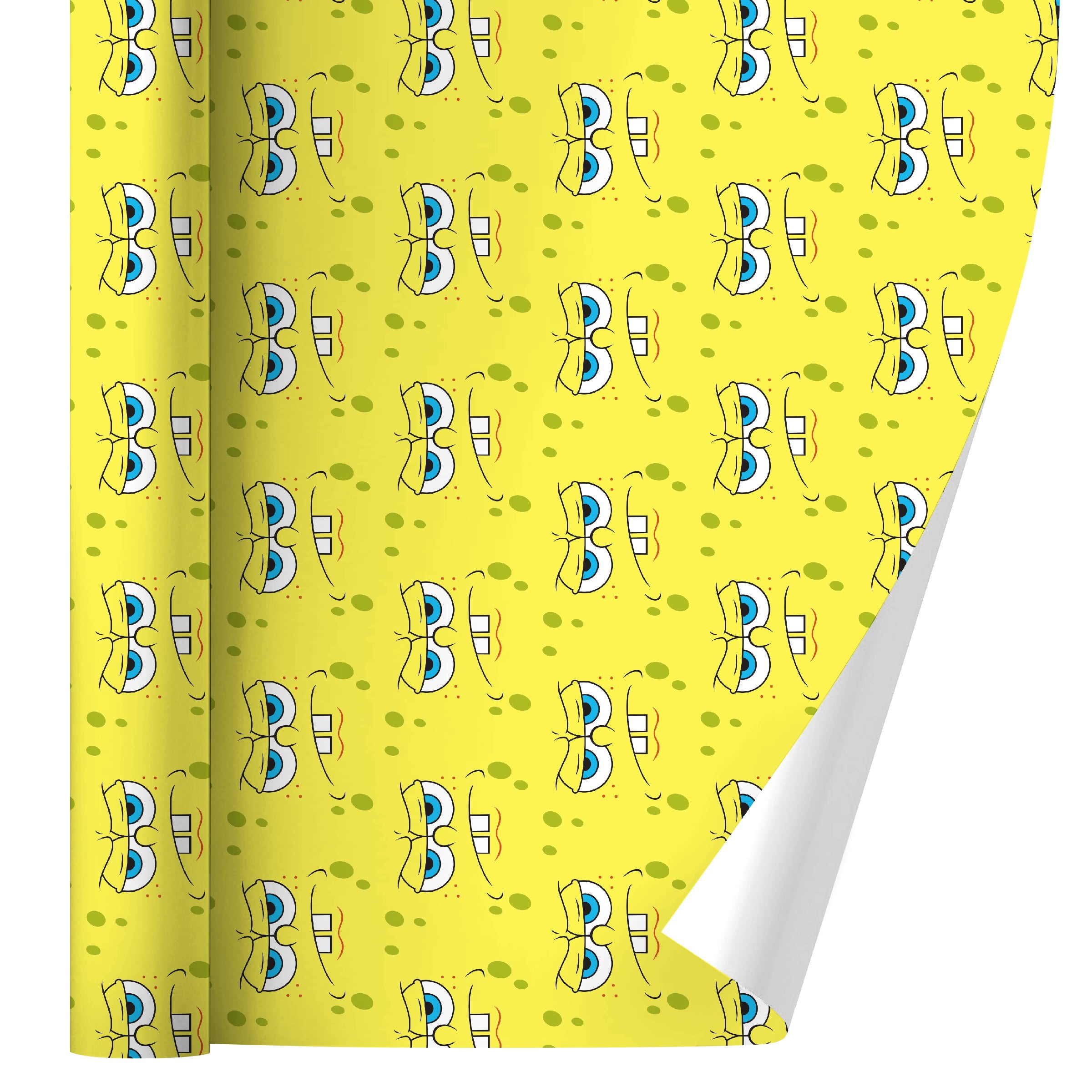 SpongeBob Angry Face Gift Wrap Wrapping Paper Rolls - Walmart.com