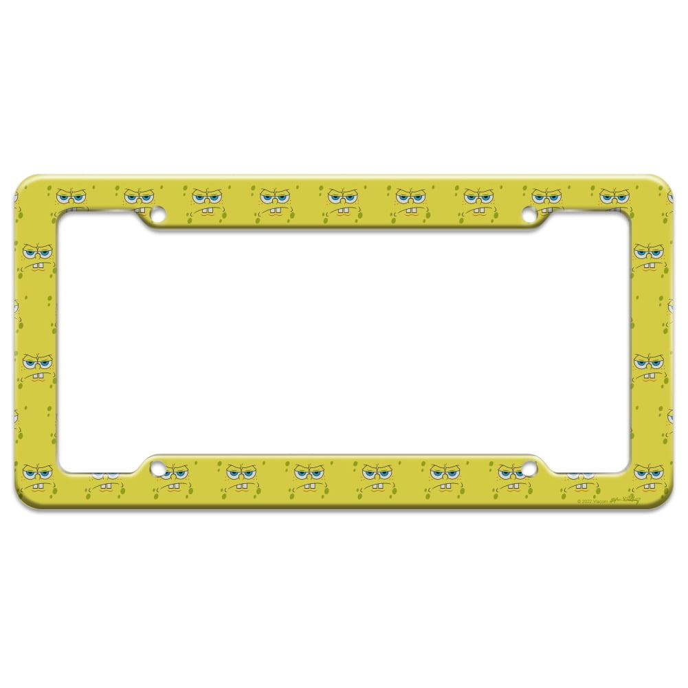 Spongebob Angry Face License Plate Tag Frame - Walmart.com