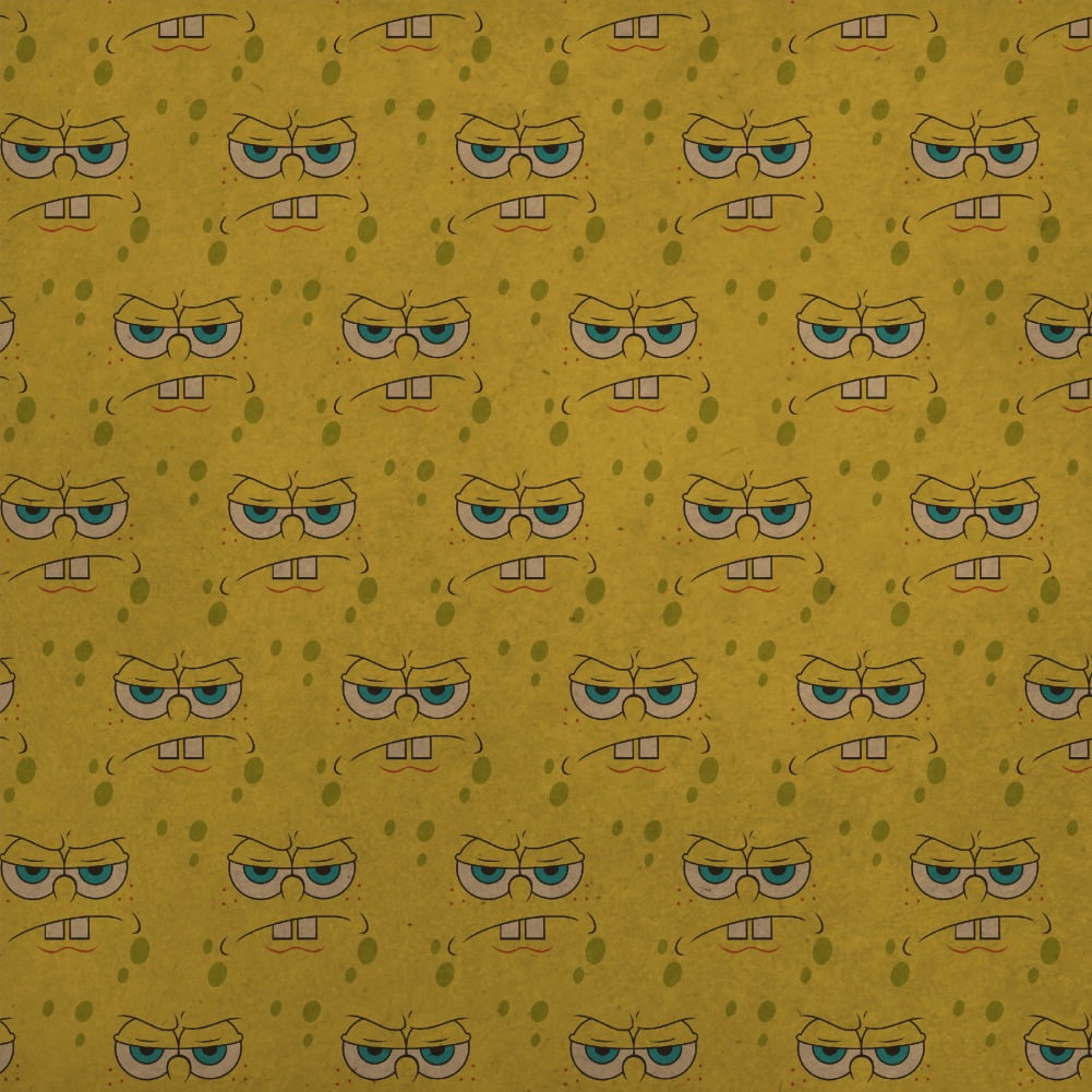 SpongeBob Angry Face Premium Kraft Roll Gift Wrap Wrapping Paper ...