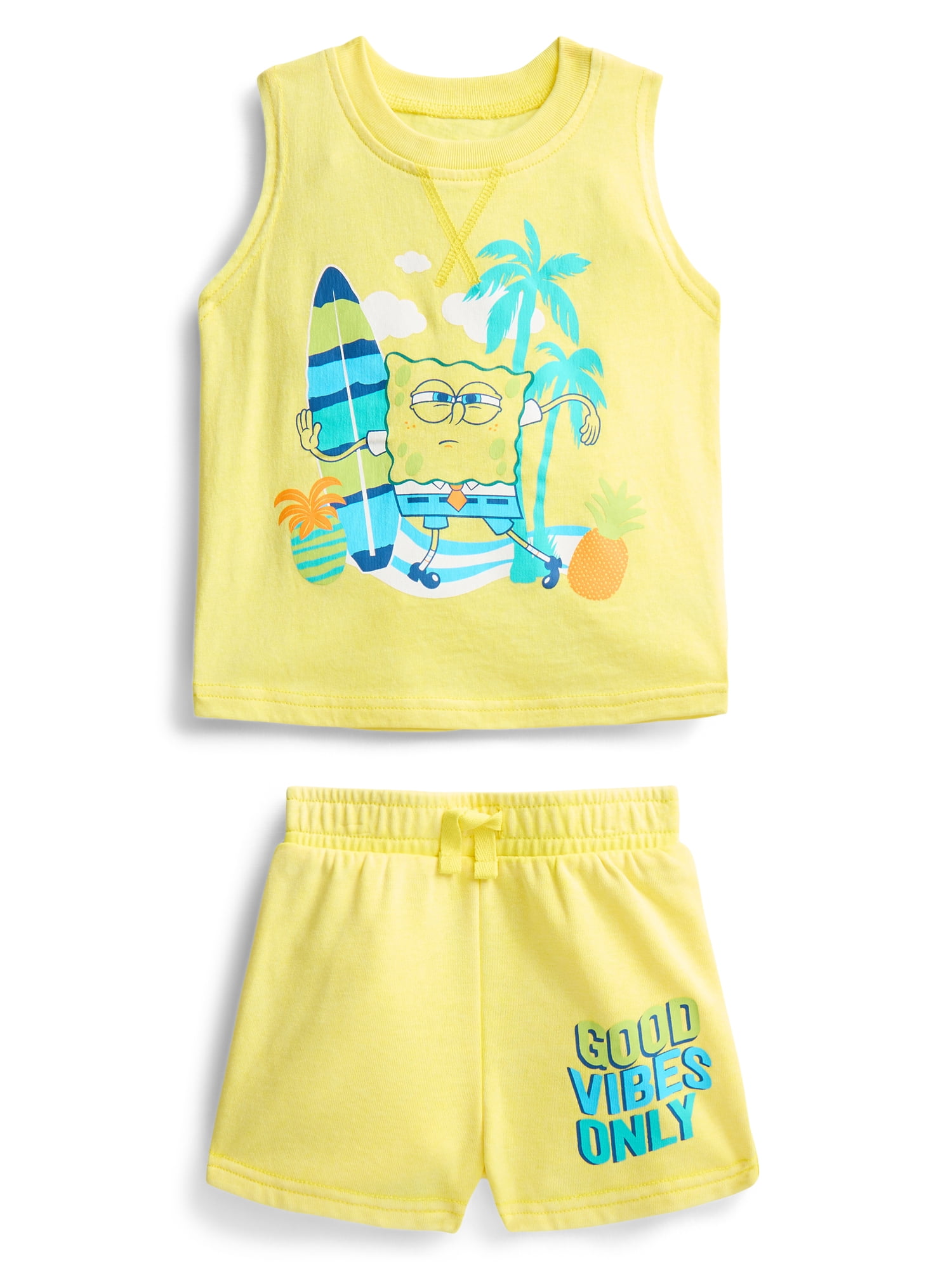 SpongeBob SquarePants Baby Boys Sleeveless Graphic Tank Top and Shorts ...