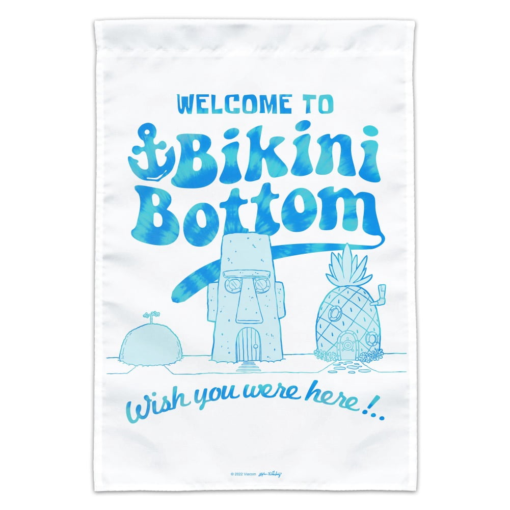 SpongeBob Bikini Bottom Welcome Garden Yard Flag - Walmart.com