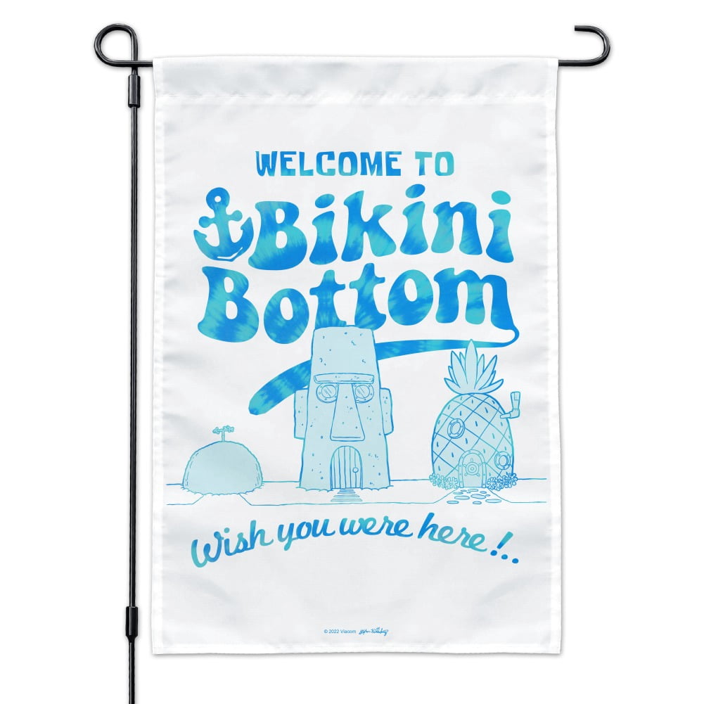 SpongeBob Bikini Bottom Welcome Garden Yard Flag - Walmart.com