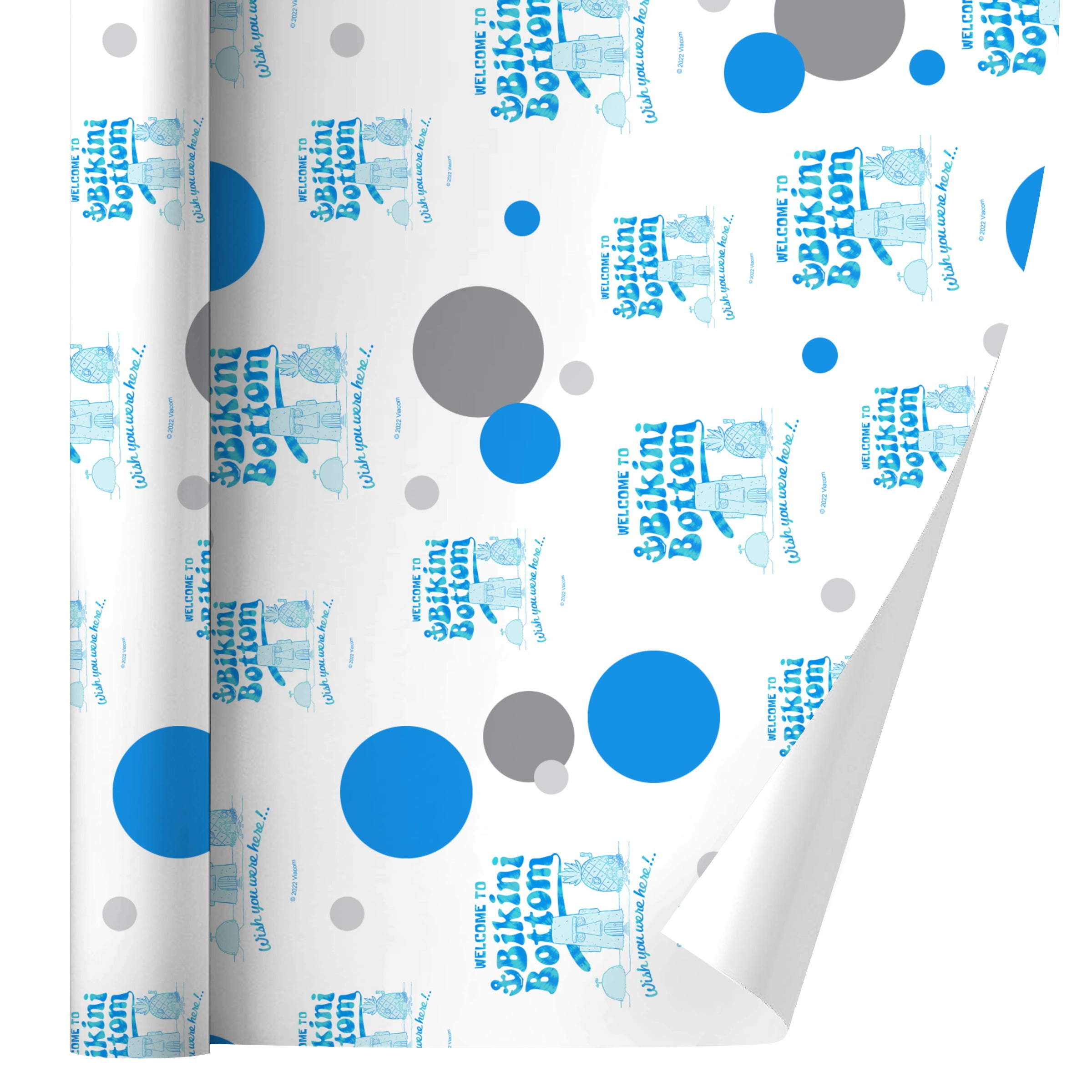 SpongeBob Bikini Bottom Welcome Gift Wrap Wrapping Paper Roll - Walmart.com