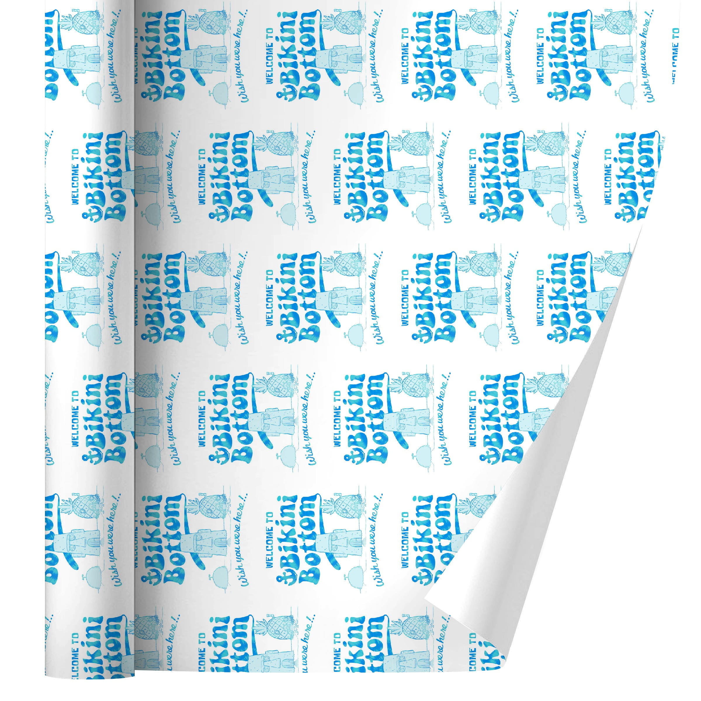 SpongeBob Bikini Bottom Welcome Gift Wrap Wrapping Paper Rolls ...