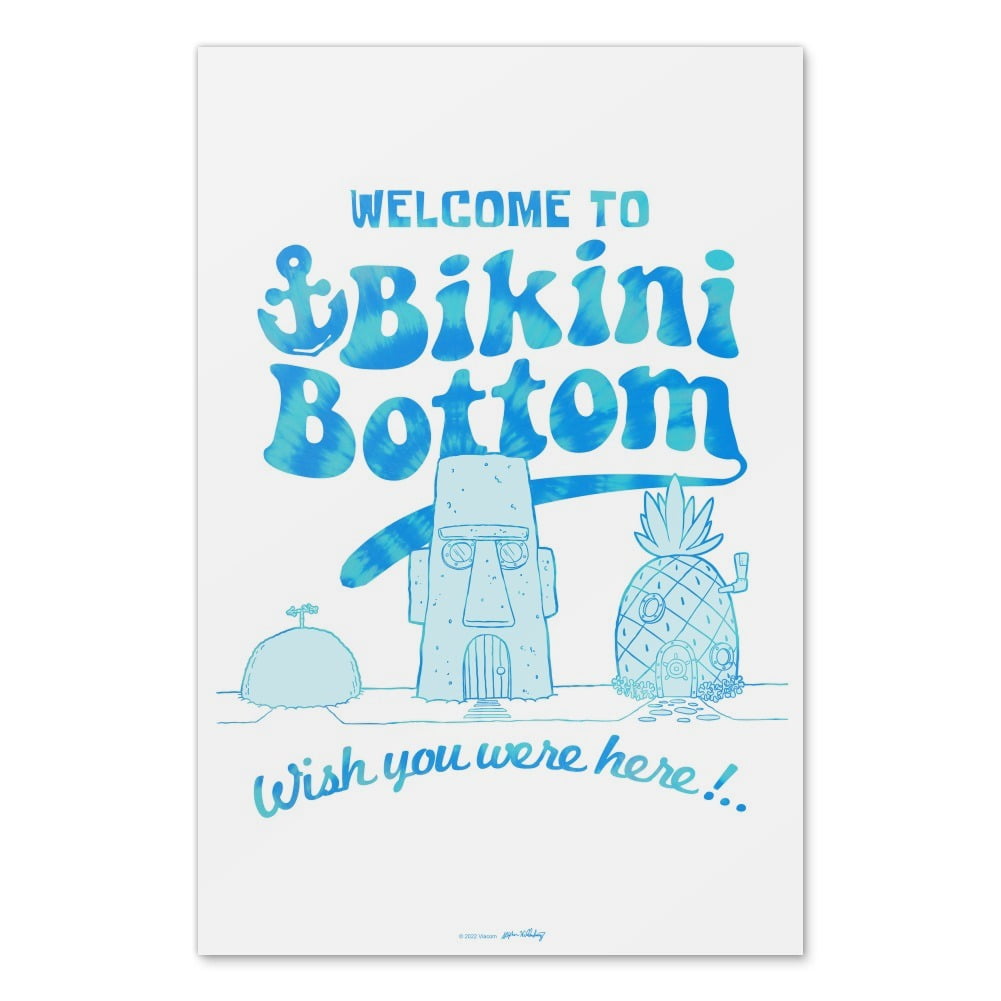 SpongeBob Bikini Bottom Welcome Home Business Office Sign - Walmart.com