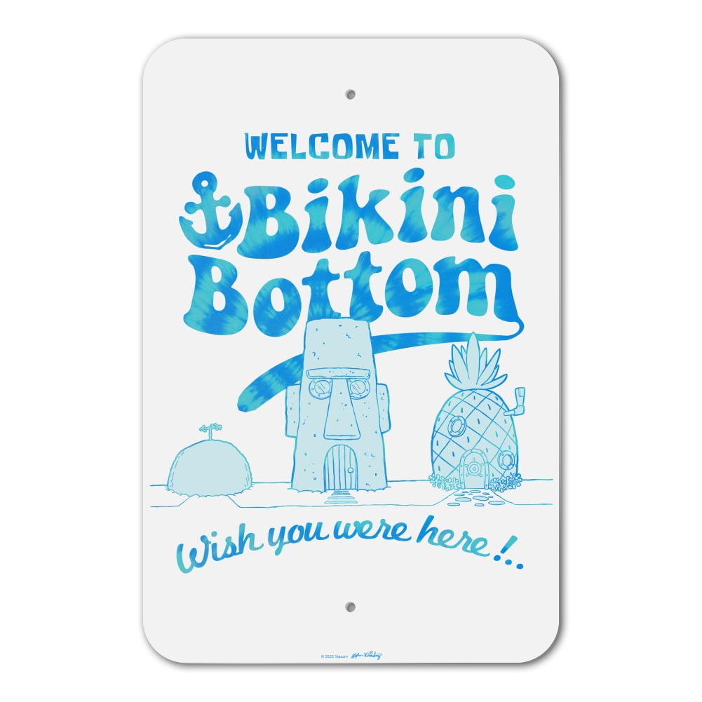 SpongeBob Bikini Bottom Welcome Home Business Office Sign - Walmart.com