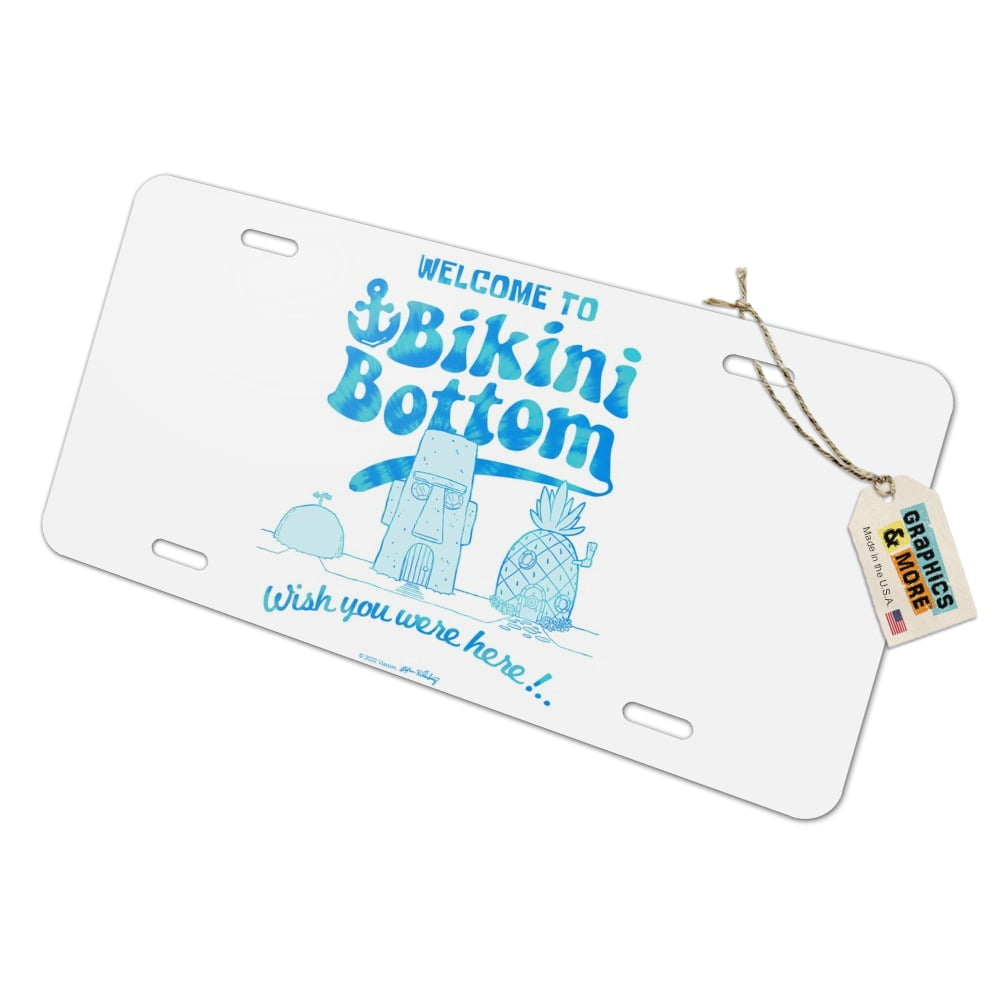 SpongeBob Bikini Bottom Welcome Novelty Metal Vanity Tag License Plate ...