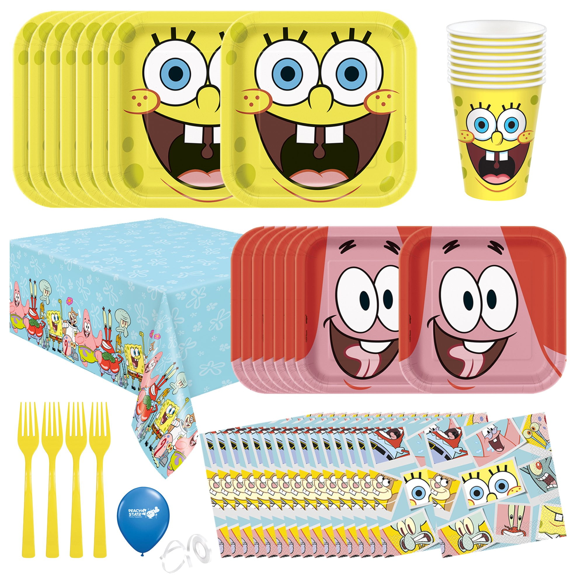 SpongeBob Birthday Party Supplies Bundle SpongeBob Plates SpongeBob ...