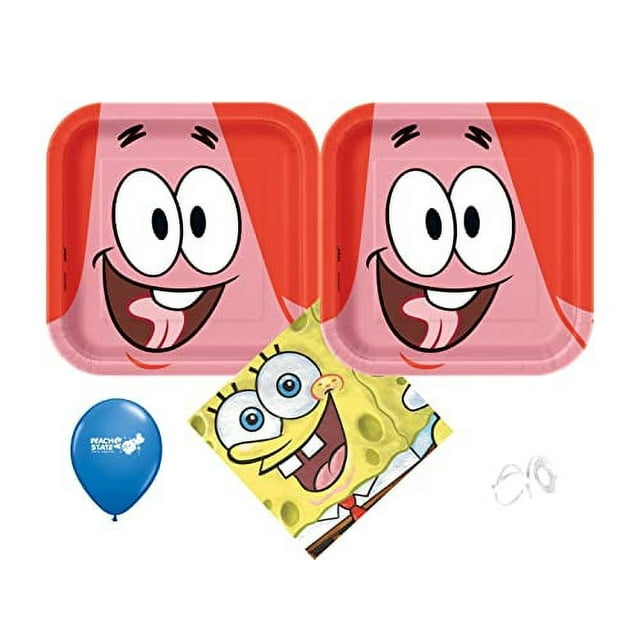 SpongeBob Birthday Party Supplies Bundle with Cake Plates and Napkins ...