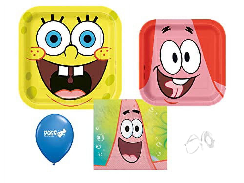 SpongeBob Birthday Party Supplies Bundle with Lunch Plates, Cake Plates ...