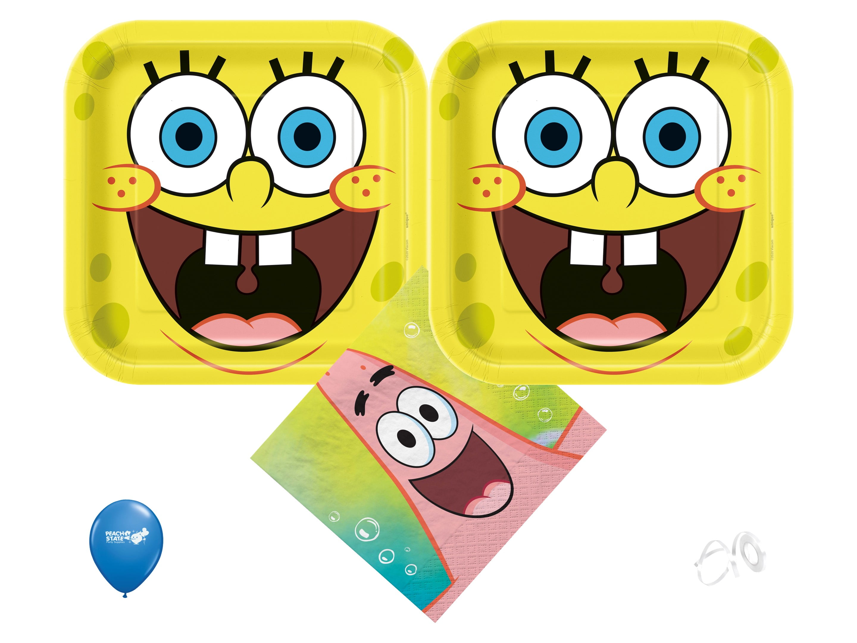 SpongeBob Birthday Party Supplies Bundle with Plates and Napkins for 16 ...