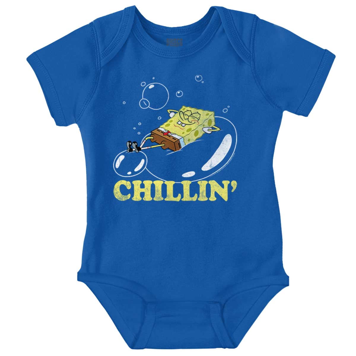 SpongeBob Bubble Chillin Cartoon Romper Boys or Girls Infant Baby ...