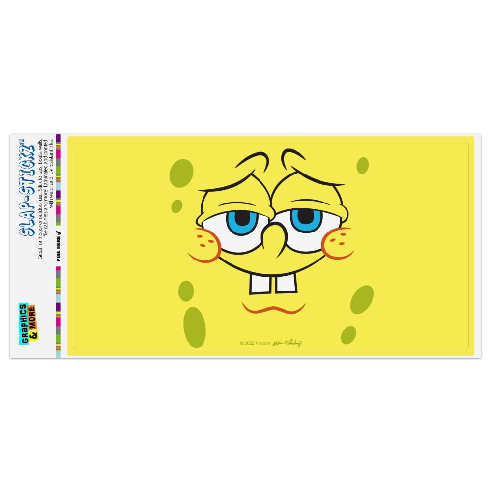 SpongeBob Confident Face Automotive Car Window Locker Bumper Sticker ...