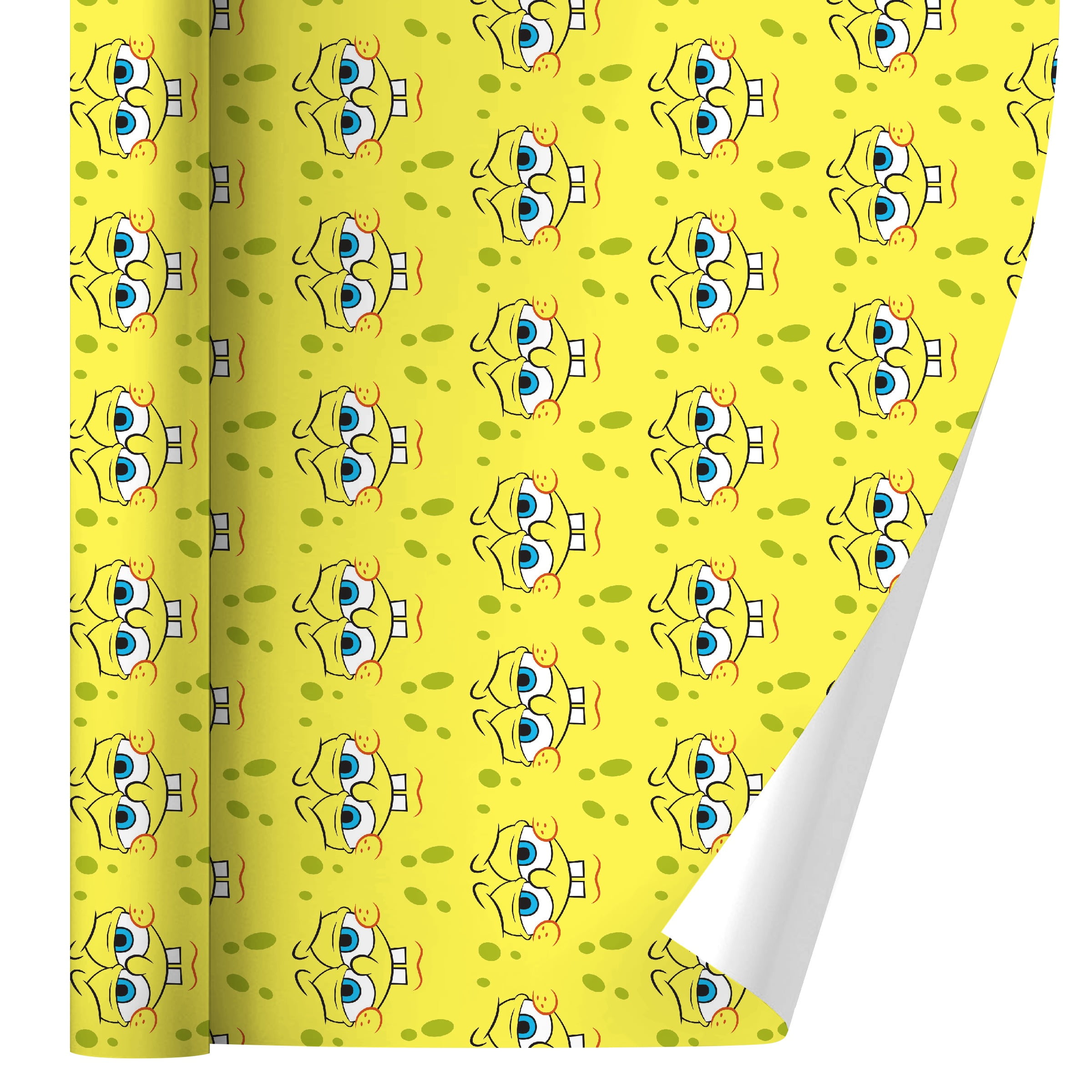 SpongeBob Confident Face Gift Wrap Wrapping Paper Rolls - Walmart.com