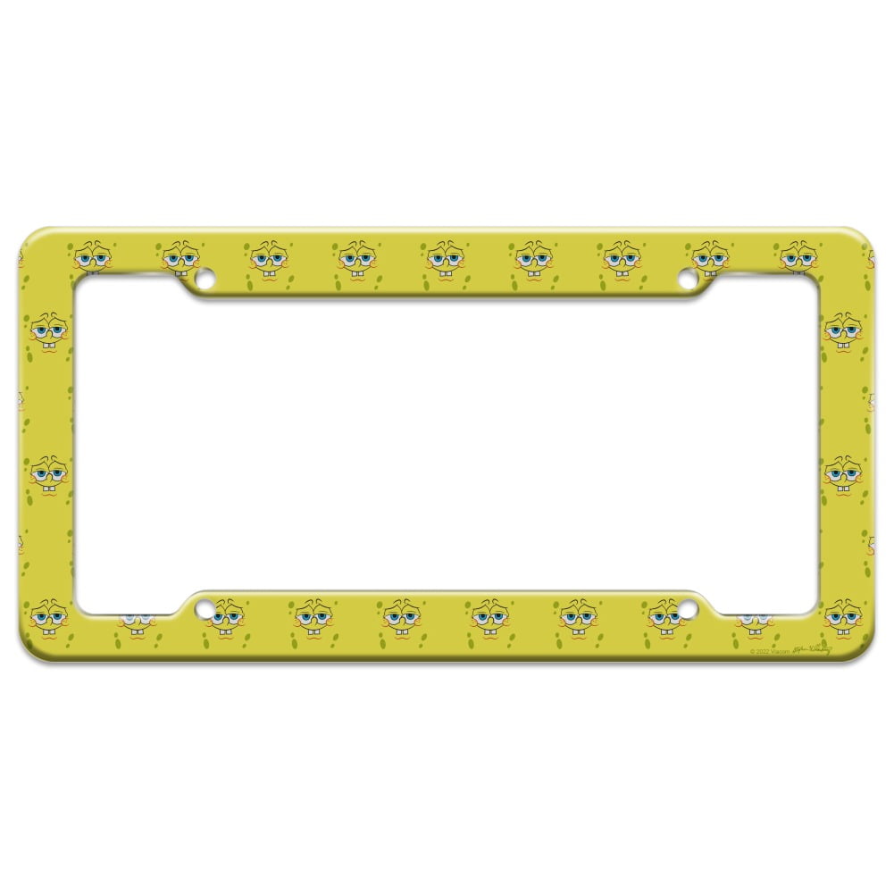 SpongeBob Confident Face License Plate Tag Frame - Walmart.com