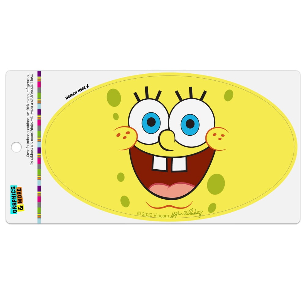 SpongeBob Goofy Smile Face Automotive Car Refrigerator Locker Vinyl ...