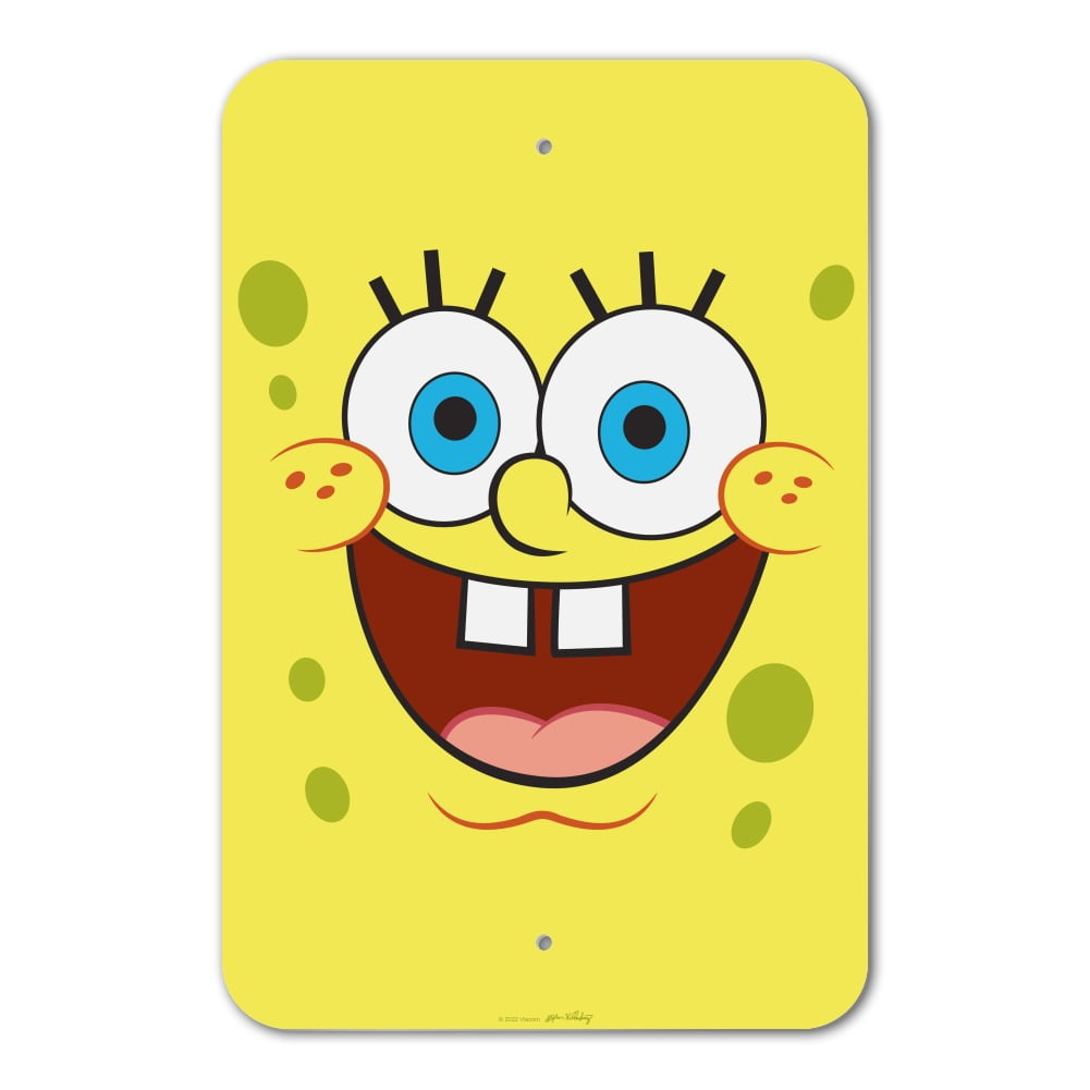 SpongeBob Goofy Smile Face Home Business Office Sign - Walmart.com