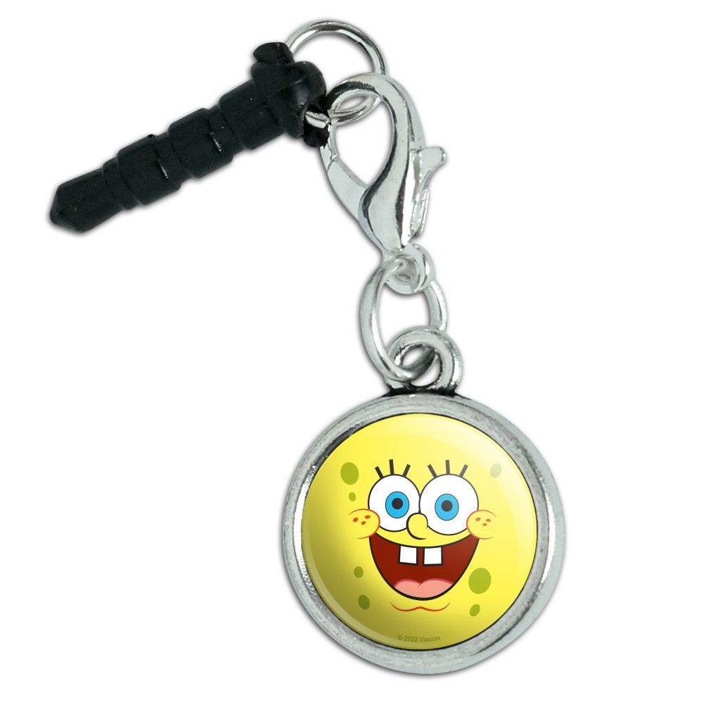 SpongeBob Goofy Smile Face Mobile Cell Phone Headphone Jack Charm fits ...