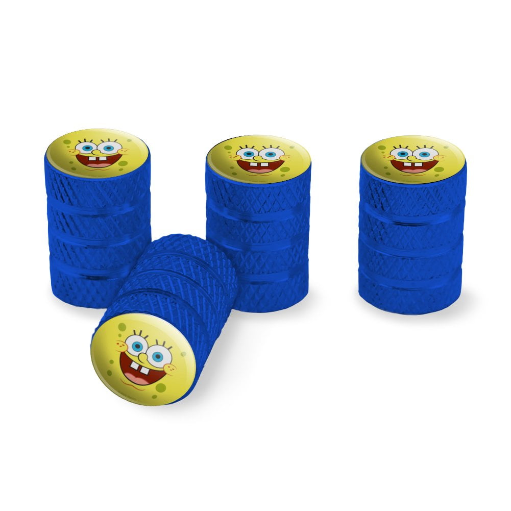SpongeBob Goofy Smile Face Tire Rim Wheel Aluminum Valve Stem Caps ...