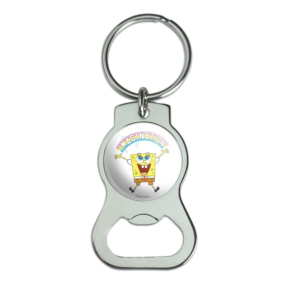 SpongeBob Imagination Rainbow Keychain with Bottle Cap Opener - Walmart.com