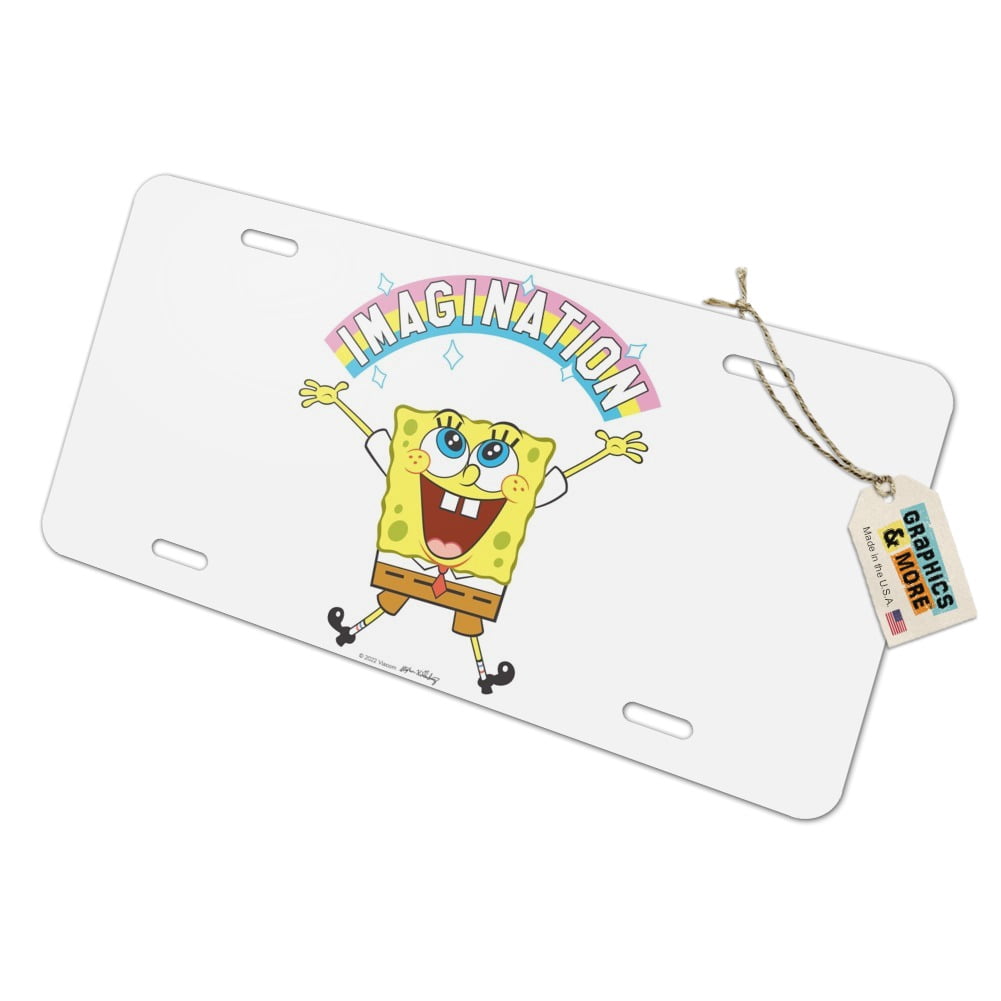 SpongeBob Imagination Rainbow Novelty Metal Vanity Tag License Plate ...
