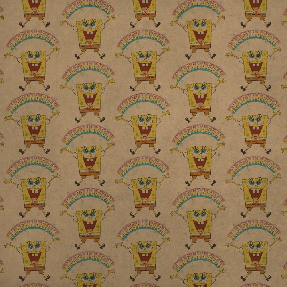SpongeBob Imagination Rainbow Premium Kraft Roll Gift Wrap Wrapping ...